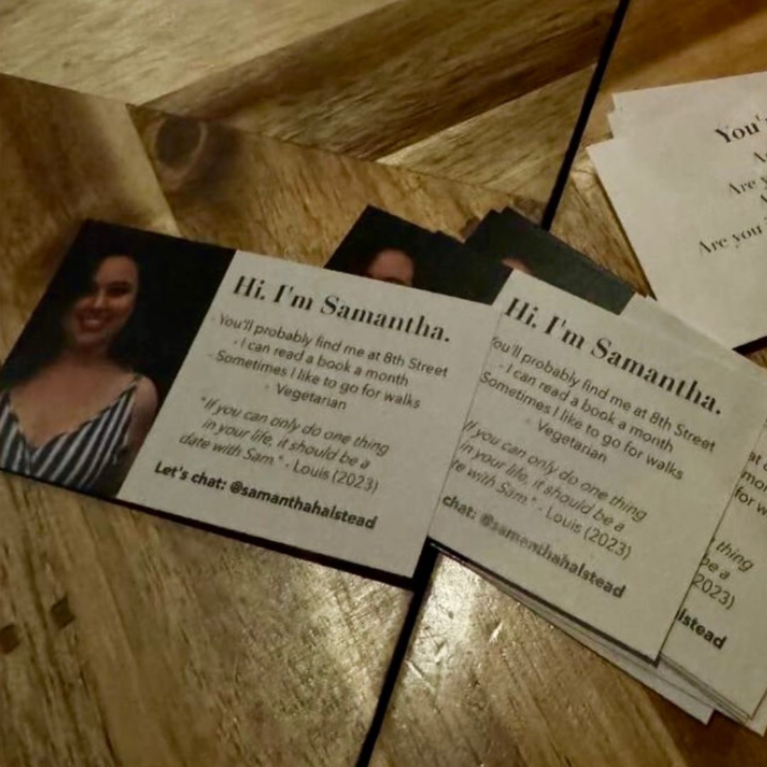 The Story Behind Those Dating Business Cards You May Have Seen at 8th ...